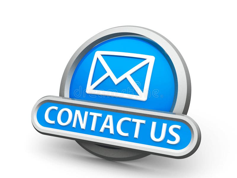 Blue contact button stock illustration. Illustration of office - 30595807