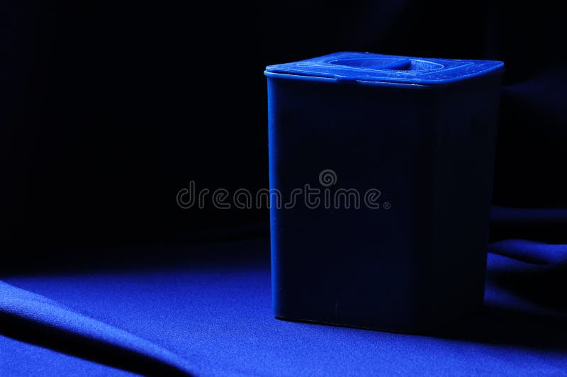 Blue container. stock image. Image of cloth, shadow, plastic - 11995089