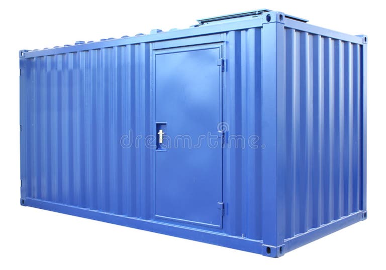Blue container stock image. Image of warehouse, terminal - 16831065