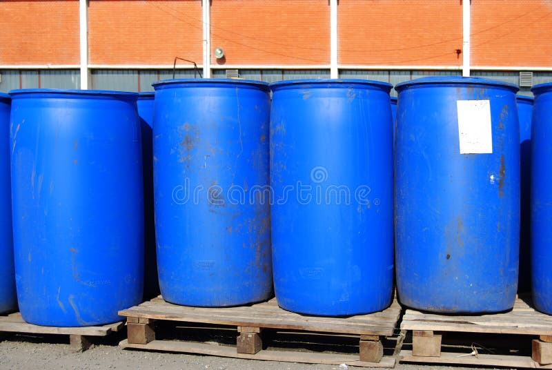 Oil drums and container stock image. Image of outside - 9685841