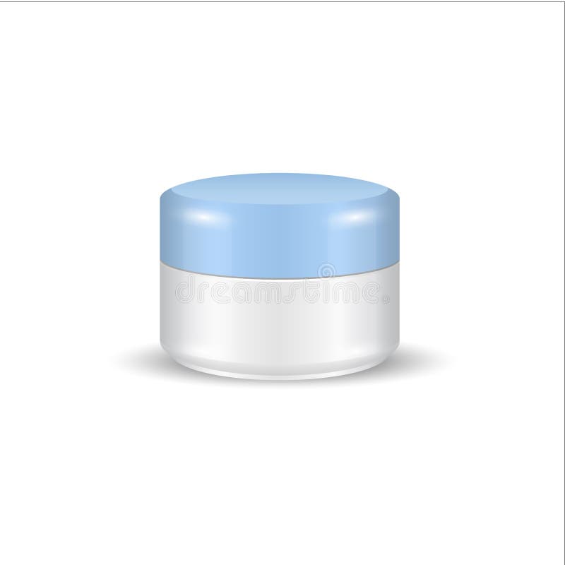 Blue container cosmetics stock vector. Illustration of closed - 71426376