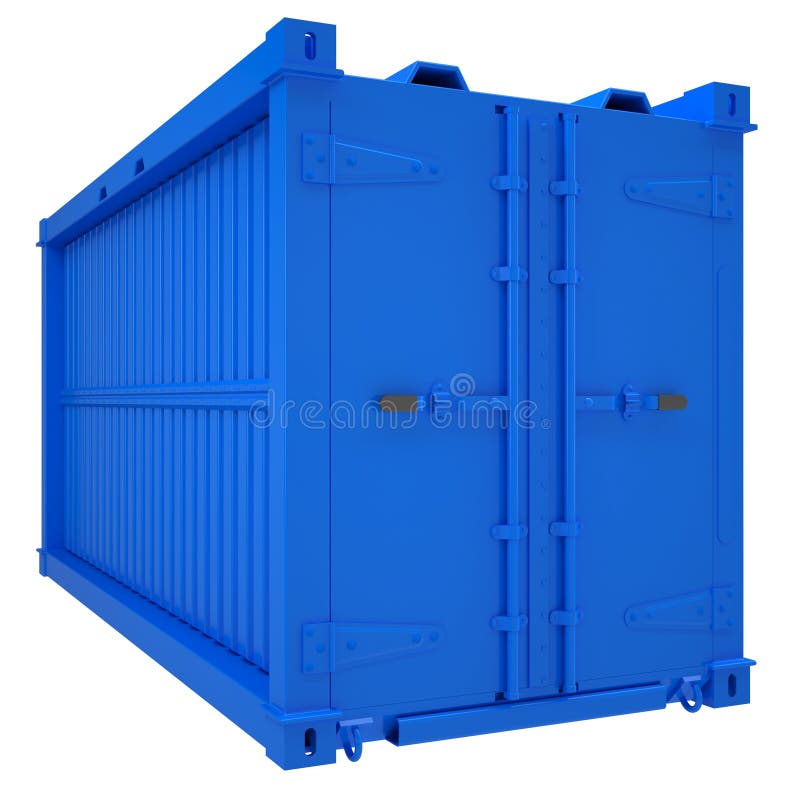 Blue container stock image. Image of commerce, harbour - 30183881