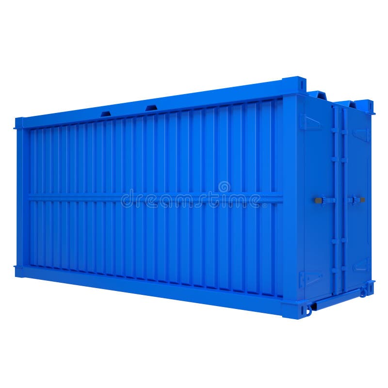 Blue cargo container stock photo. Image of warehouse, shipping - 6519918