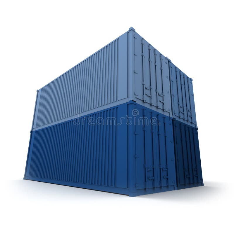Blue containers stock illustration. Illustration of export - 11147879