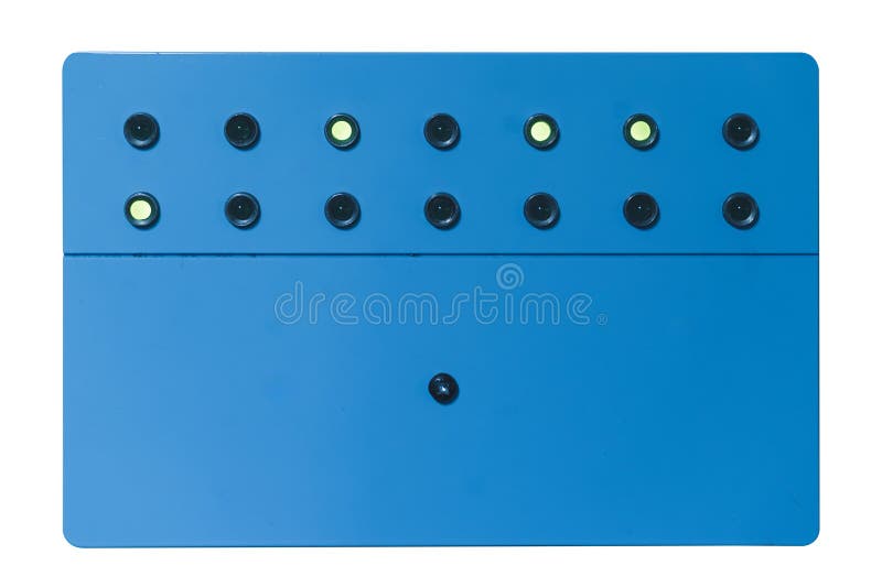 Blue Control Board with Multiple Black Switches Stock Photo - Image of ...