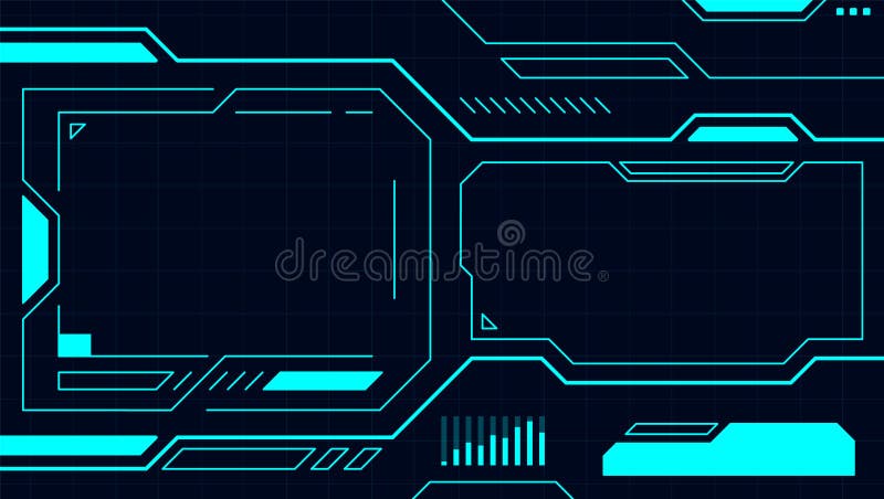 Blue Control Panel Abstract Technology Interface Hud Stock Vector ...