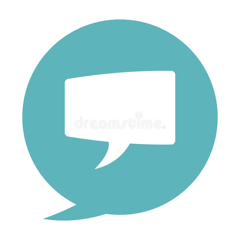 Blue conversation bubble stock illustration. Illustration of ...