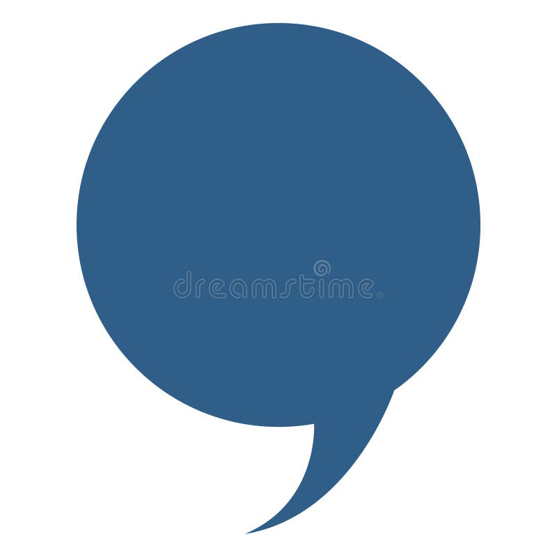 Blue conversation bubble stock illustration. Illustration of phone ...