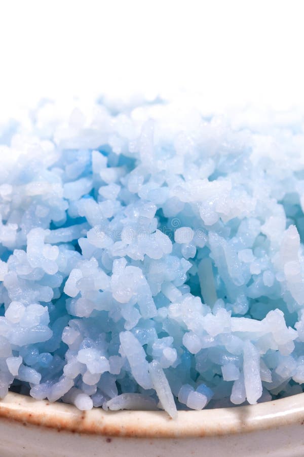 Blue Cooked Rice by Color of Butterfly Pea Flower Stock Image - Image ...