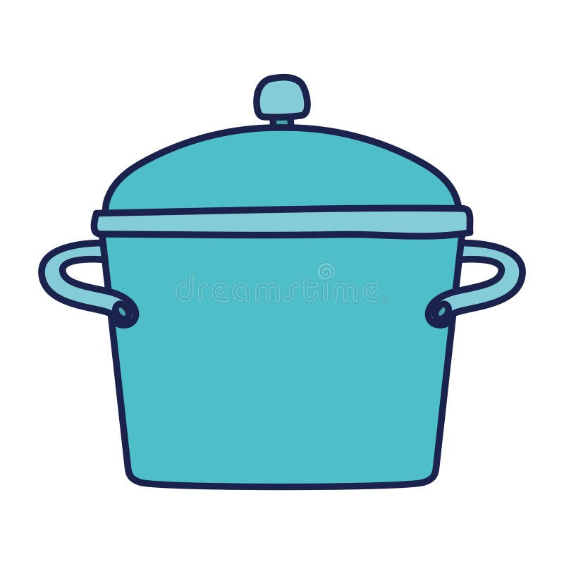 Blue cooking pot stock vector. Illustration of cookery - 213586238