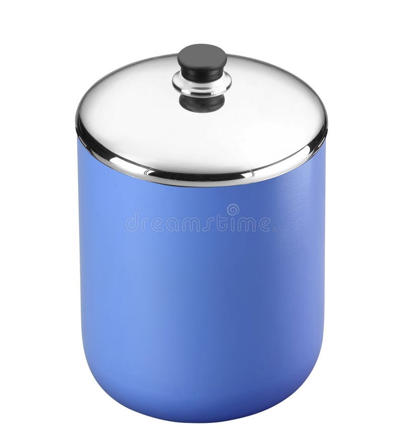 Blue Cooking Pot Isolated on White : Clipping Path Included. Stock ...