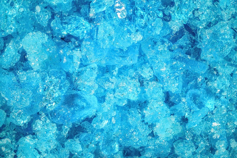 Blue Copper Sulphate Crystals Under 4x Microscope Magnification - Image ...