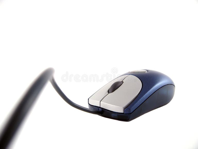 Blue corded mouse stock photo. Image of computer, corded - 362848
