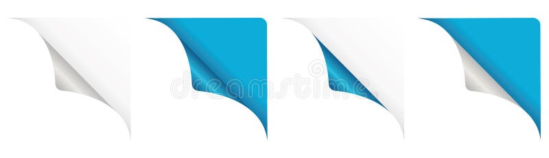 Blue Corner Banner on Transparent Background Stock Vector ...