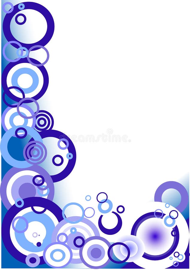 Blue corner (circles) stock illustration. Illustration of border - 1801790