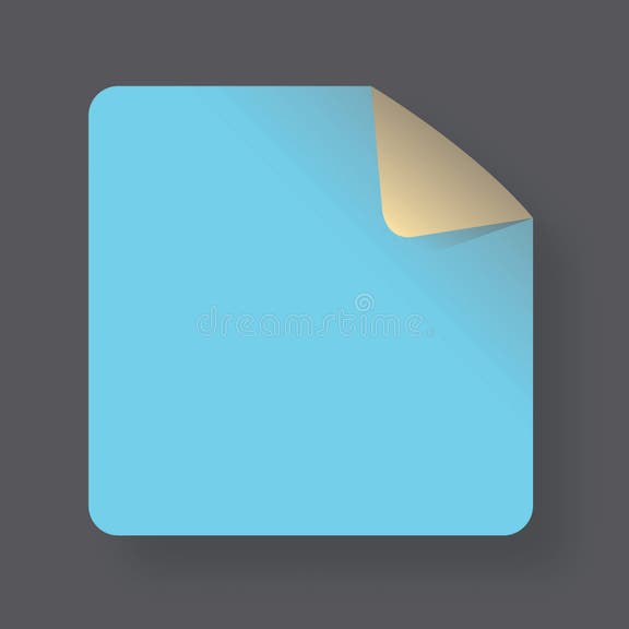 Blue Corner Note stock illustration. Illustration of quality - 45108610