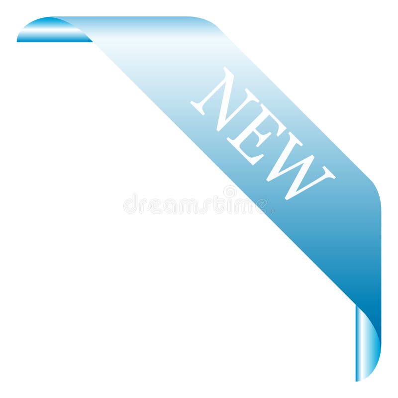 New Blue Corner Business Ribbon Stock Vector - Illustration of ...