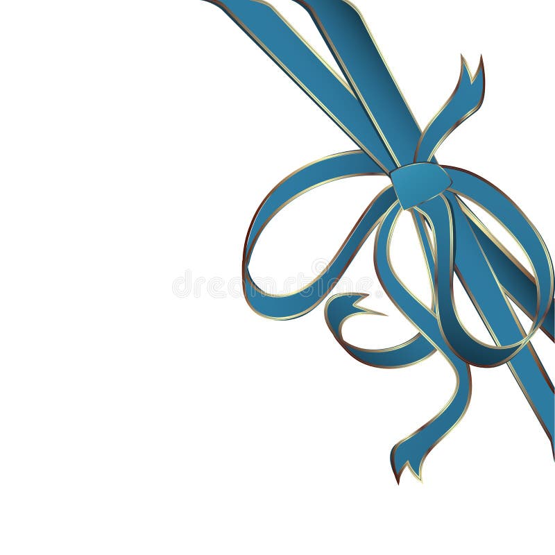 Blue corner ribbon stock vector. Illustration of ribbon - 17203965