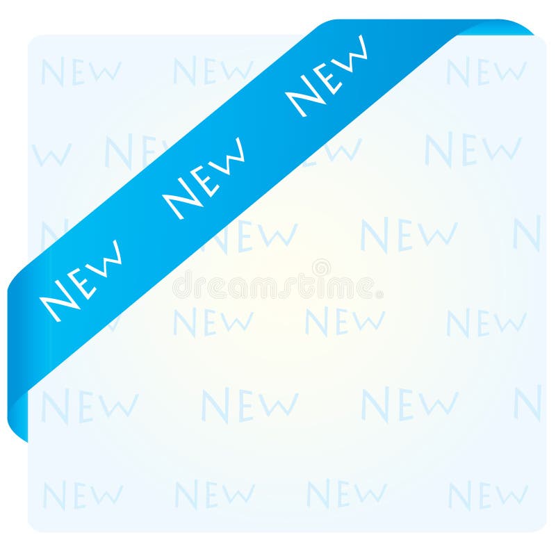 Blue corner ribbon stock vector. Illustration of introduciton - 10756534