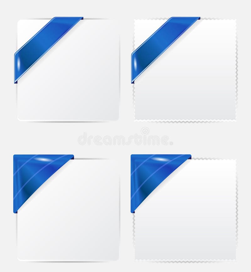 Vector Blue and White Christmas Corner Ribbons Stock Vector ...