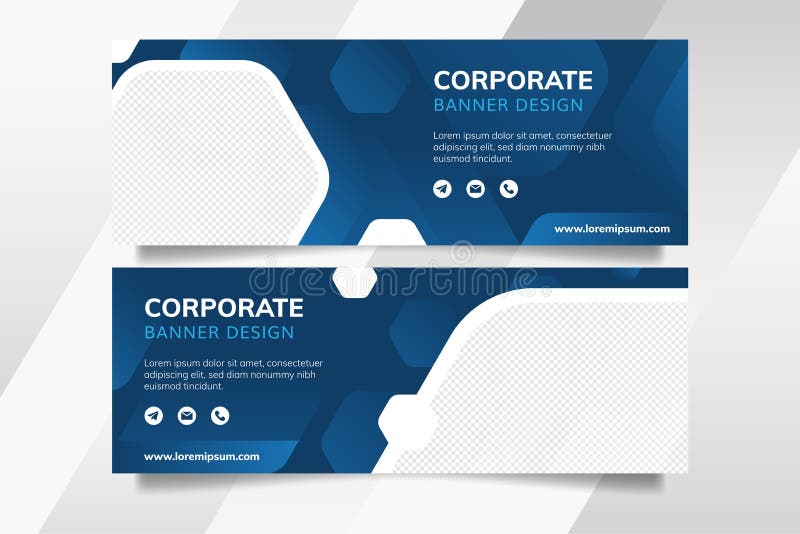 Blue Corporate Business Banner Design Template Vector Stock Vector ...