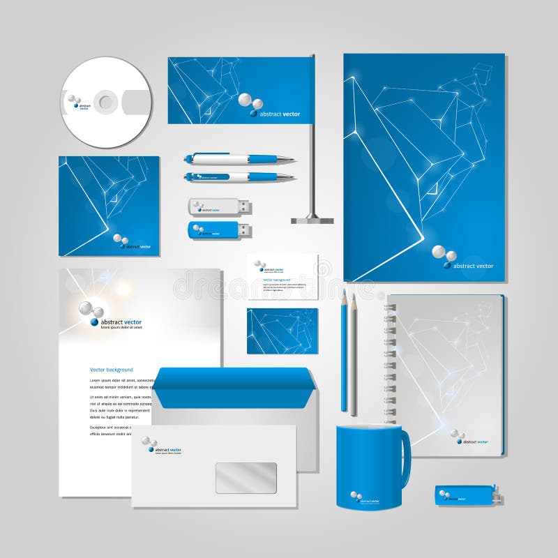 Blue corporate style stock illustration. Illustration of form - 51574734