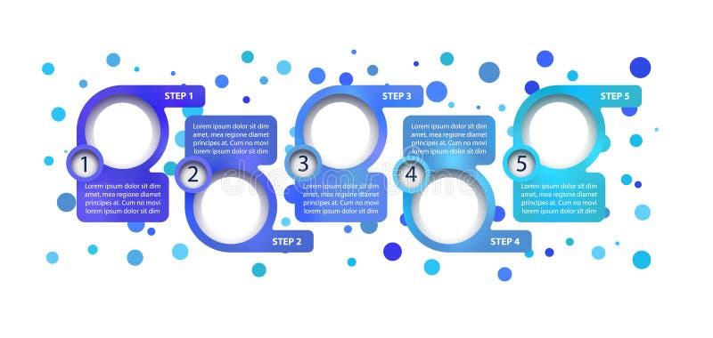 Blue Corporate Vector Infographic Template Stock Vector - Illustration ...