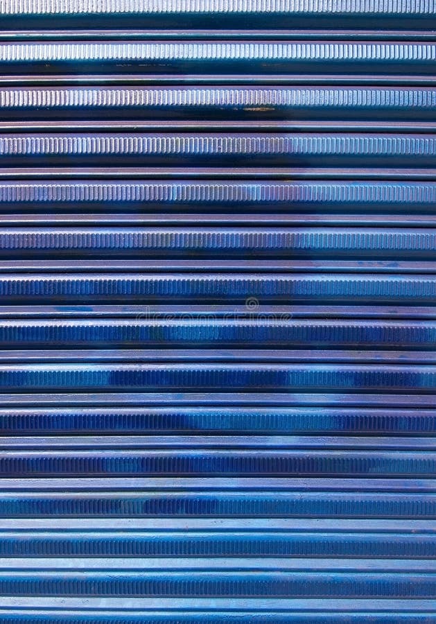 Blue Corrugated Iron Background Stock Image - Image of steel ...