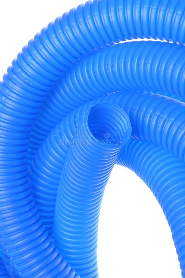 Blue Corrugated Pipe for Electrical Cables Stock Image - Image of ...