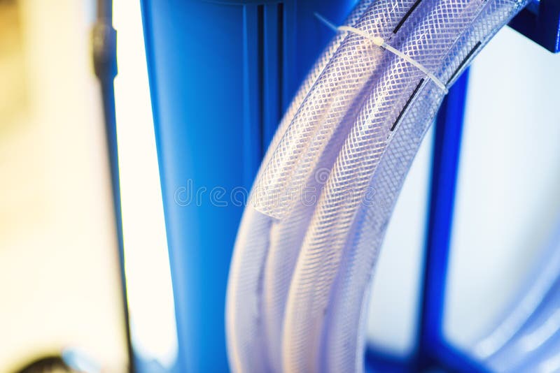 Blue Corrugated Pipe for Electrical High-voltage Cables Stock Image ...