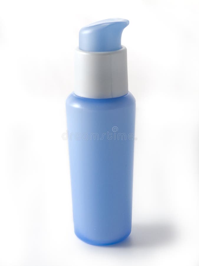 Blue cosmetic stock image. Image of jars, shampoo, bathroom - 4096807
