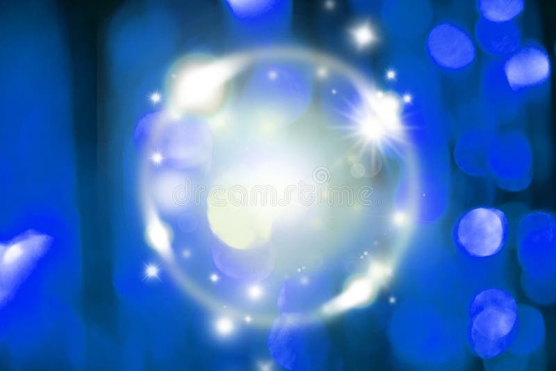 Blue Cosmic Stars and Bodies with Atmosphere Stock Photo - Image of ...