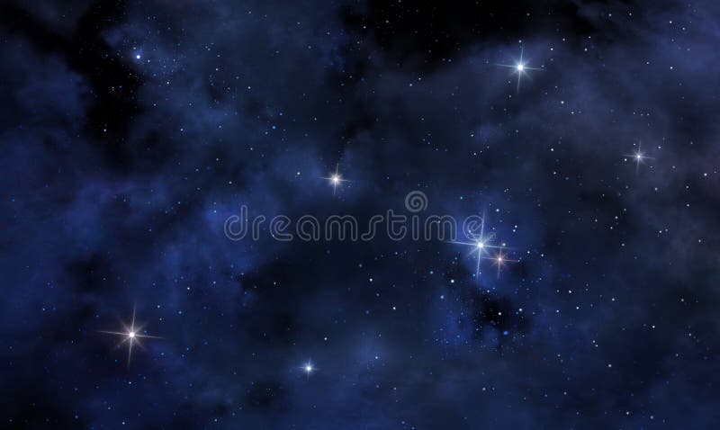 Blue cosmic background stock illustration. Illustration of abstract ...