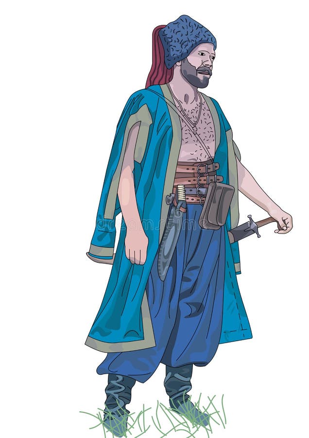 Cossack Mamay, Ukrainian Fol Stock Vector - Illustration of character ...