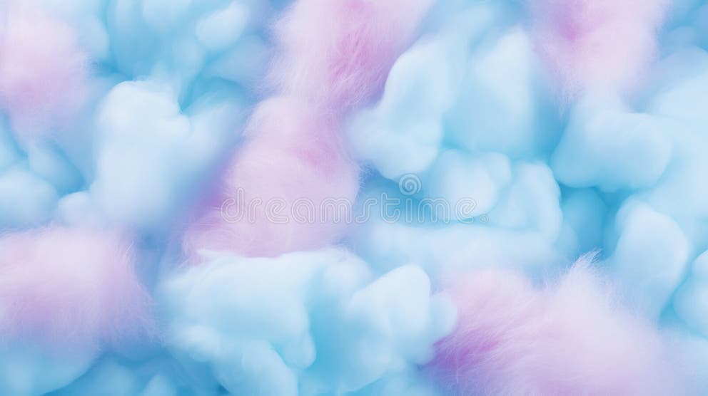 Blue Cotton Candy Background. Candy Floss Texture Stock Illustration ...