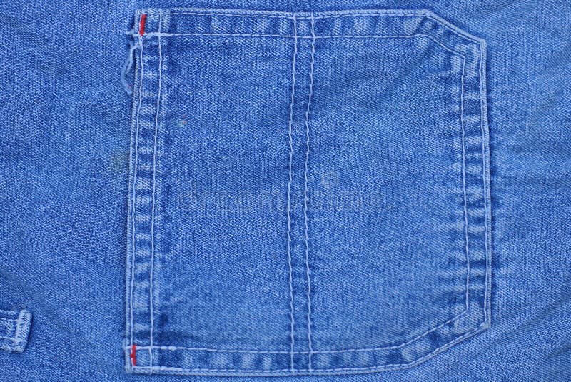 Blue Cotton Fabric Texture with White Seams Stock Image - Image of ...