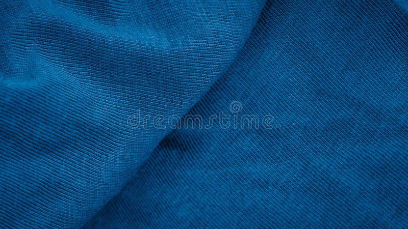 Blue Cotton Fabric with Visible Details. Background Stock Image - Image ...