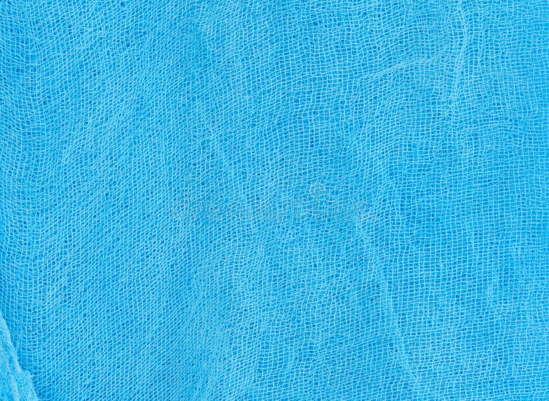 Blue Cotton Gauze Texture, Full Frame Stock Image - Image of blue ...