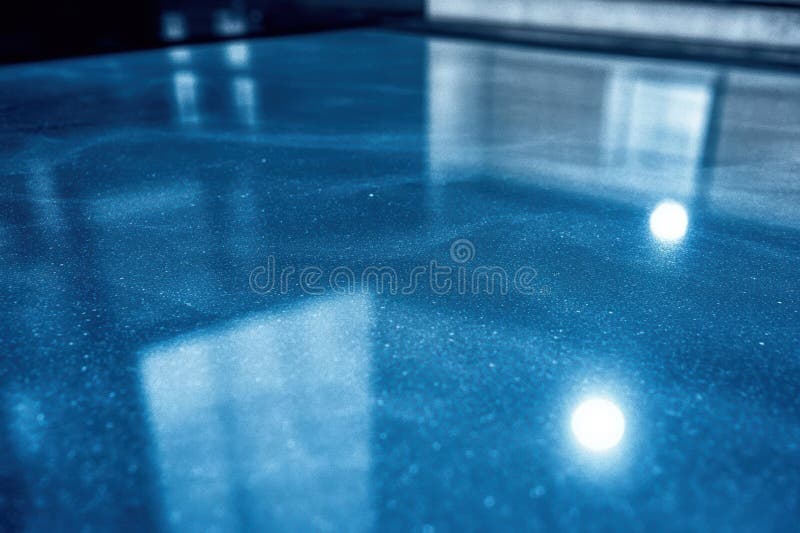 A Blue Countertop Features a Clock Placed Prominently on Its Surface ...