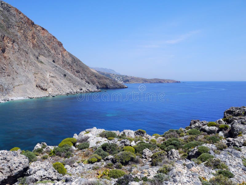 Blue cove stock photo. Image of greece, stones, water - 43165000