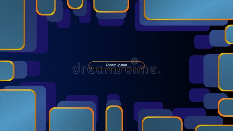 Blue Cover Design with Rounded Rectangle Frames and Negative Space for ...