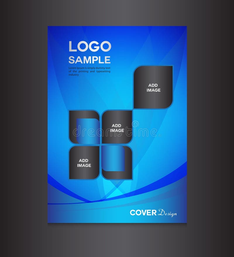 Blue Cover Design and Cover Annual Report Vector Illustration,booklet ...
