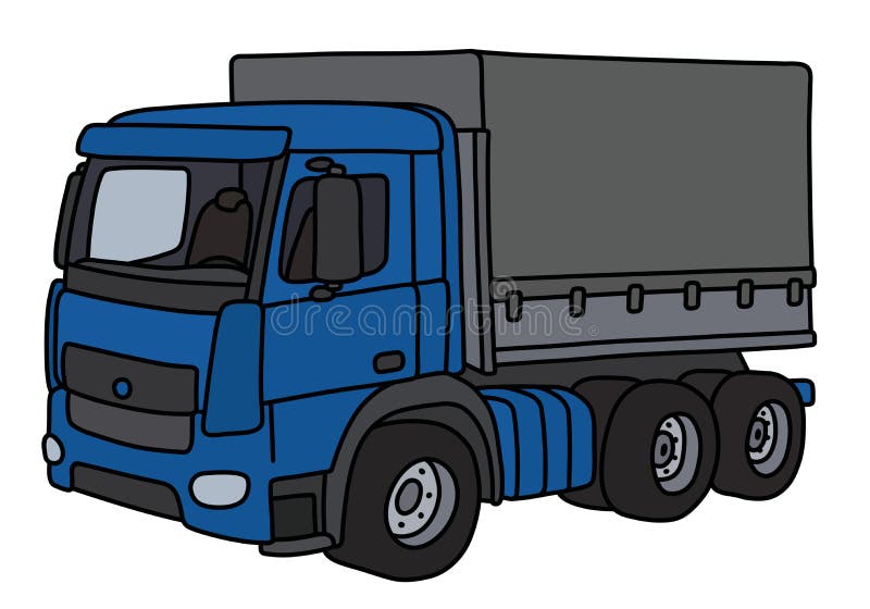 The blue cover truck stock vector. Illustration of truck - 136734522