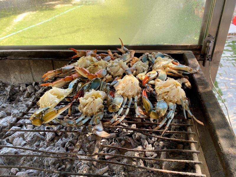 Blue Crab Cooked on the Grill Stock Photo - Image of asian, fish: 256739650