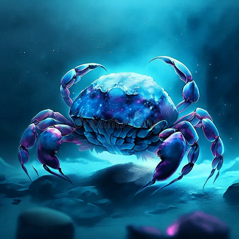 Blue Crab in the Ocean. 3d Rendering, 3d Illustration Stock ...