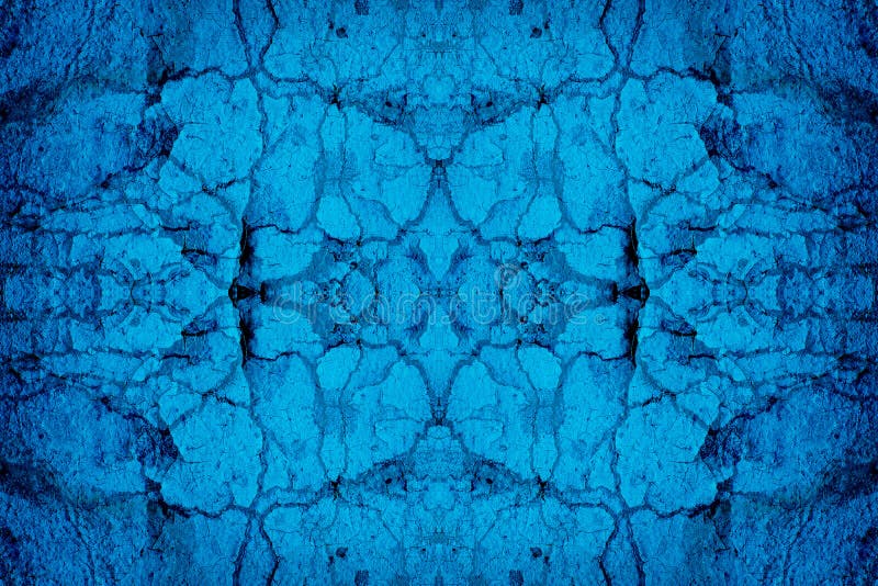 Blue Cracked Wall Background Stock Photo - Image of wall, abstract ...