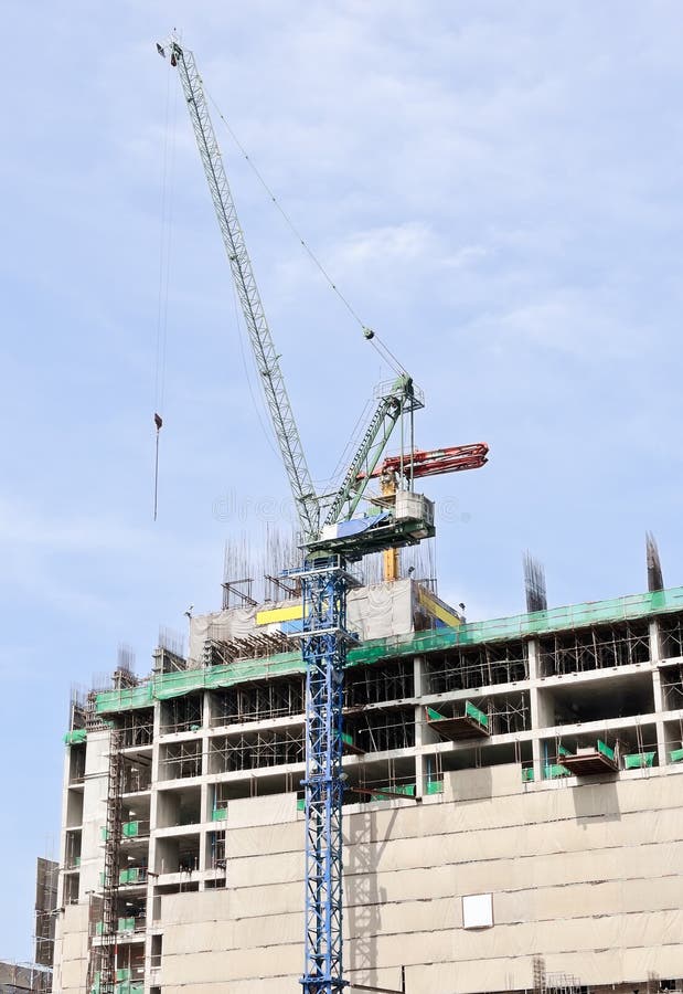 Blue crane stock photo. Image of high, buildings, estate - 22301064