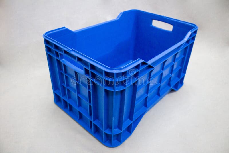 Blue Crate with White Background Stock Illustration - Illustration of ...