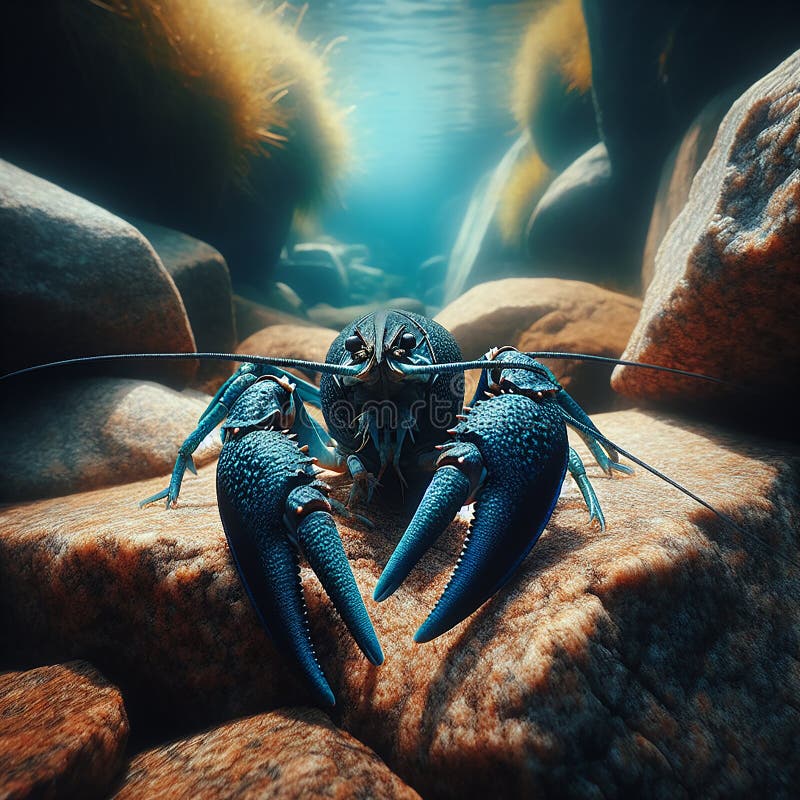Vibrant Blue Crayfish Resting Stock Illustrations – 15 Vibrant Blue ...