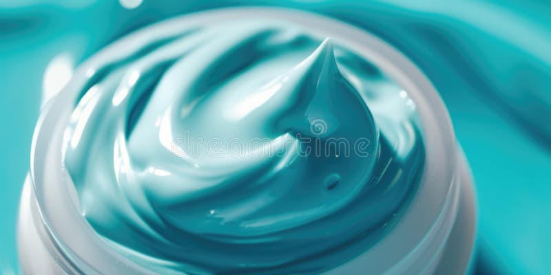 Blue Cream is in White Container Stock Illustration - Illustration of ...
